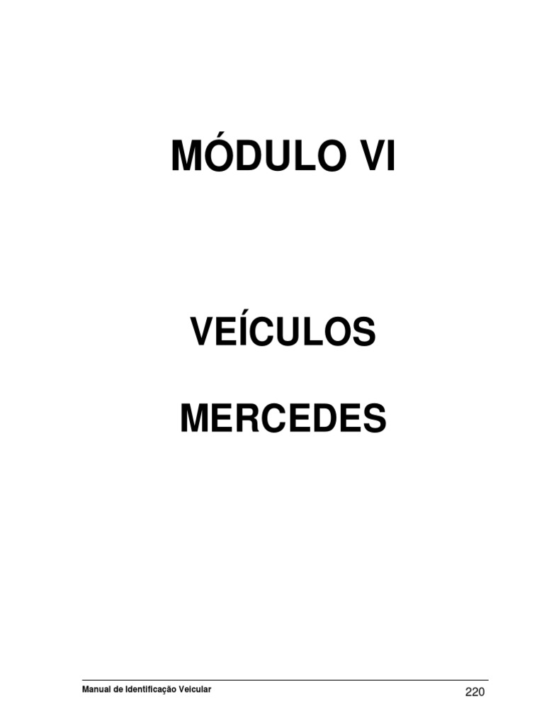 Modulo Mercedes. Numeros de Chasis | PDF | Transporte | Engenharia de ...