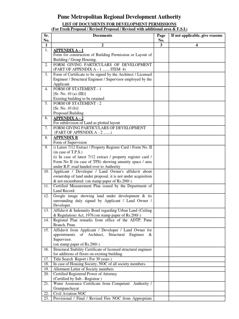 PMRDA Development Permissions List | PDF | Architect | Business