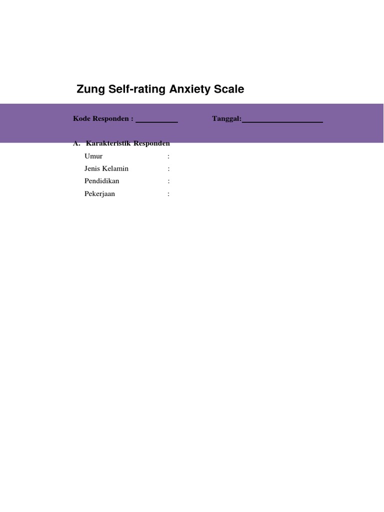 Kuesioner ZSAS | PDF