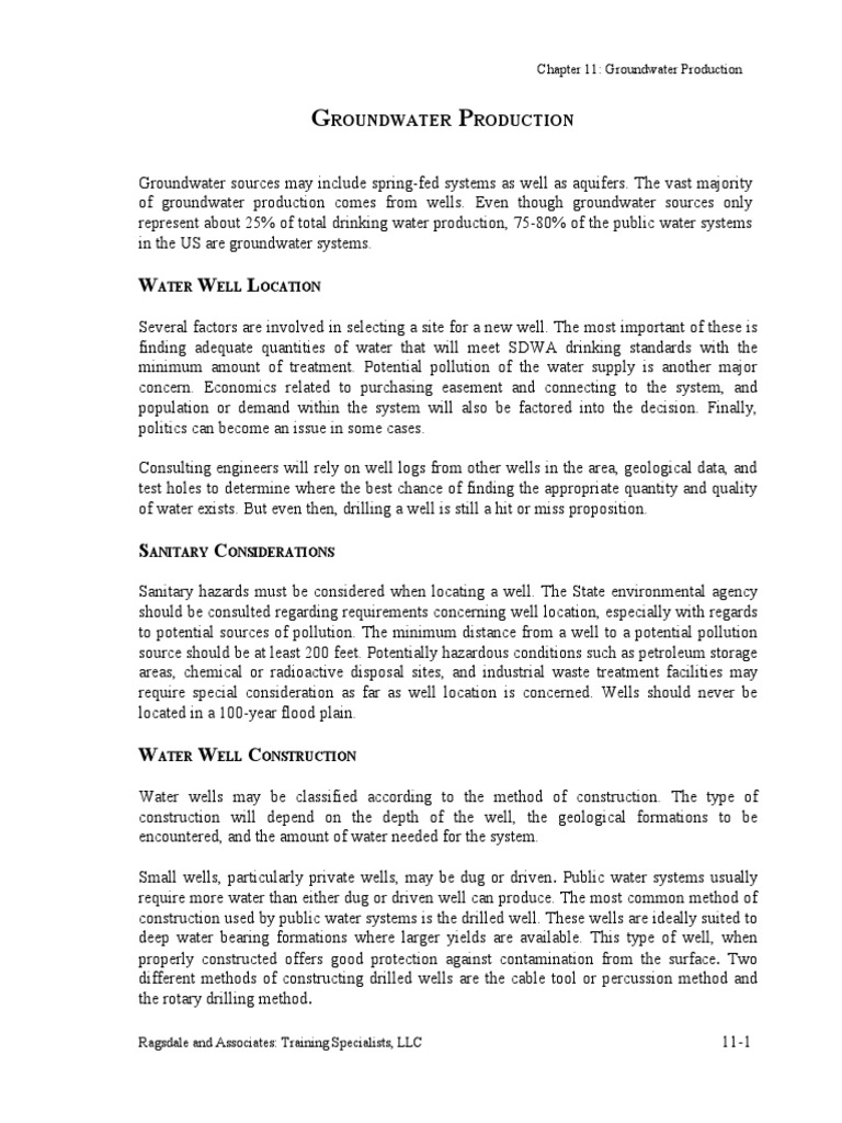 Groundwater Production and Well Construction | PDF | Aquifer | Pump