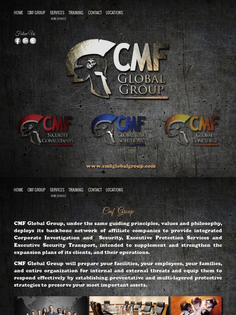 English - Corporate Presentation CMF Global Group - V2 | PDF | Risk ...