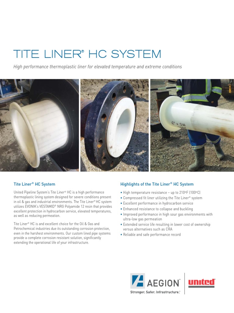 Tite Liner HC System: High Performance Thermoplastic Liner For Elevated ...