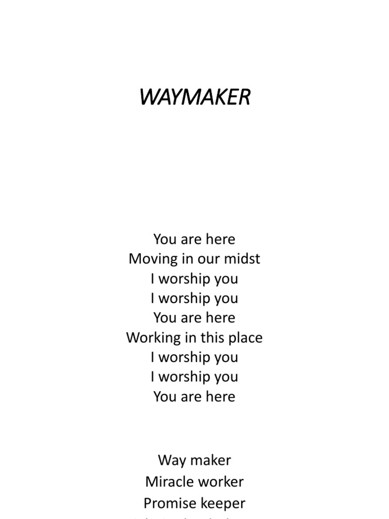 WAYMAKER | PDF | Poetry