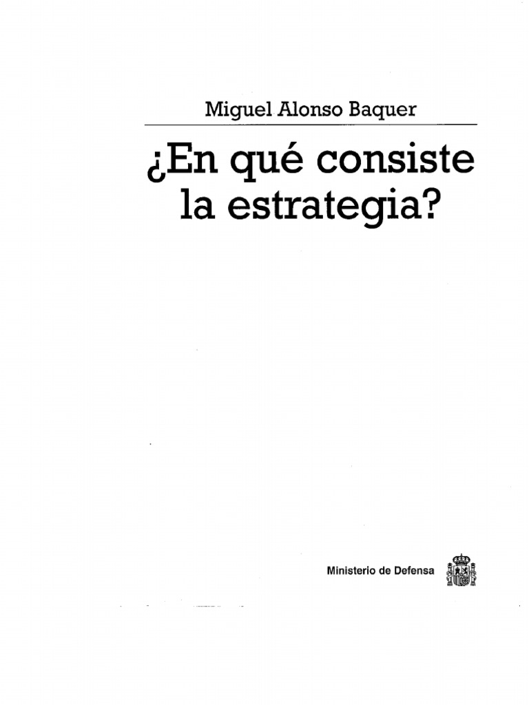 BAQUER ¿En Qué Consiste La Estrategia | PDF