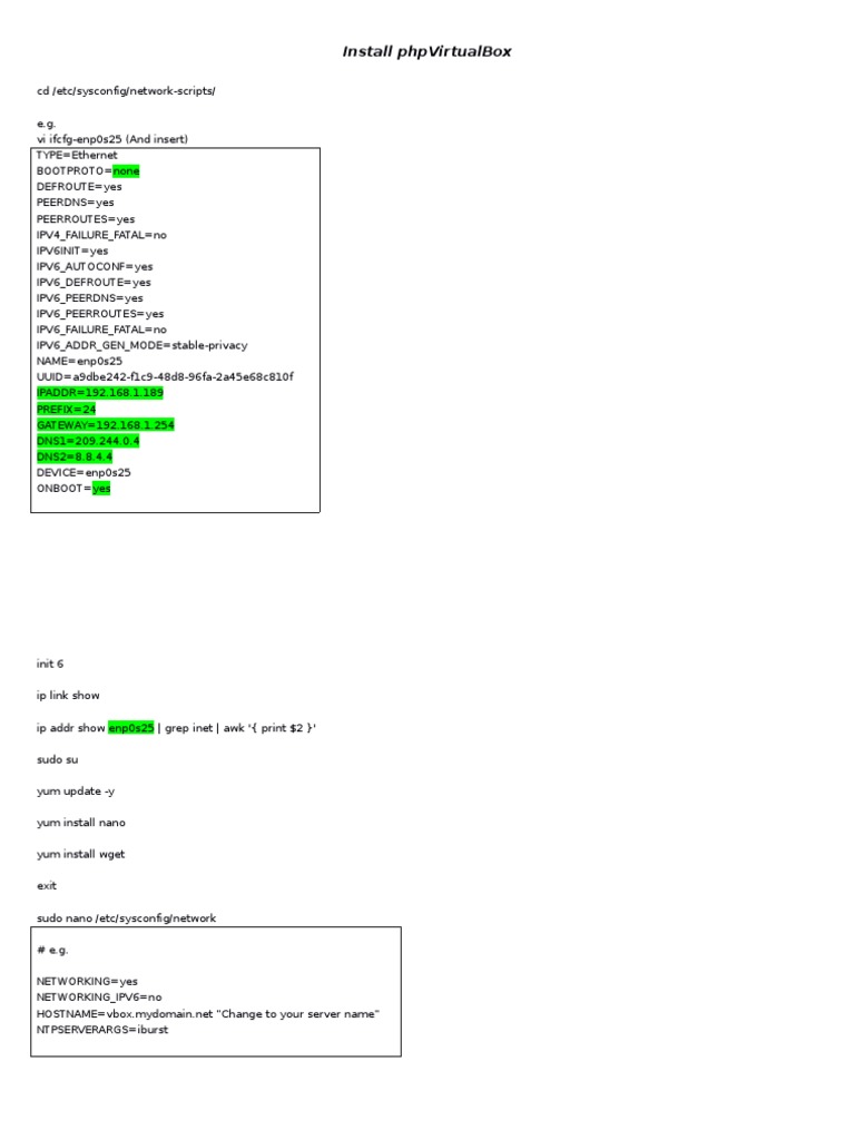 Install PhpVirtualBox CentOS 7 | PDF | Sudo | World Wide Web