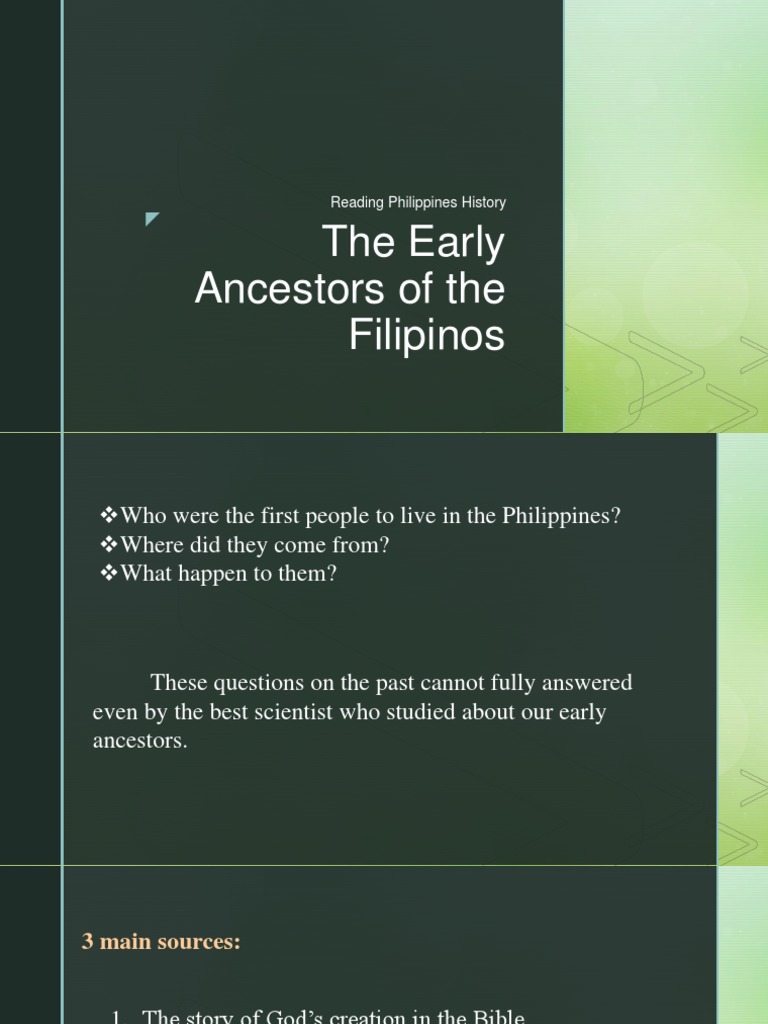 The Early Ancestors of The Filipinos: Reading Philippines History | PDF ...