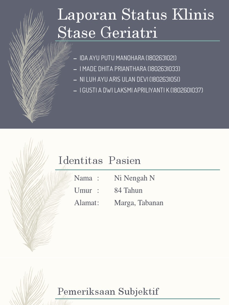 Laporan Klinis Nyeri Punggung Geriatri | PDF