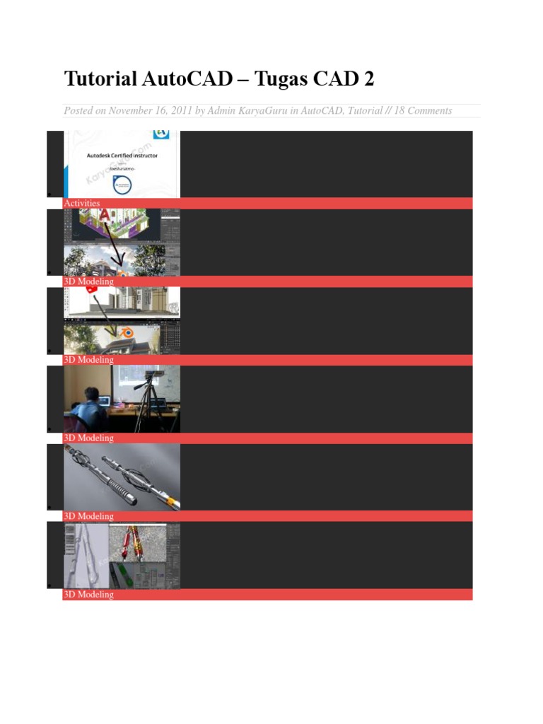 Tutorial AutoCAD Bearing | PDF