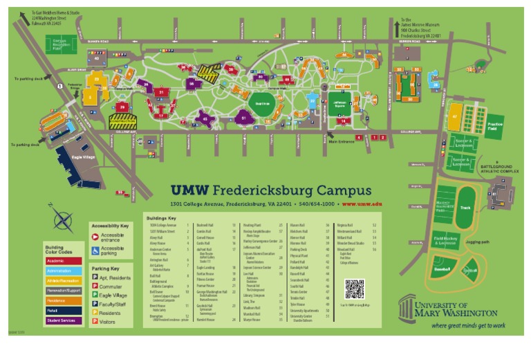 Map of Fredericksburg Campus
