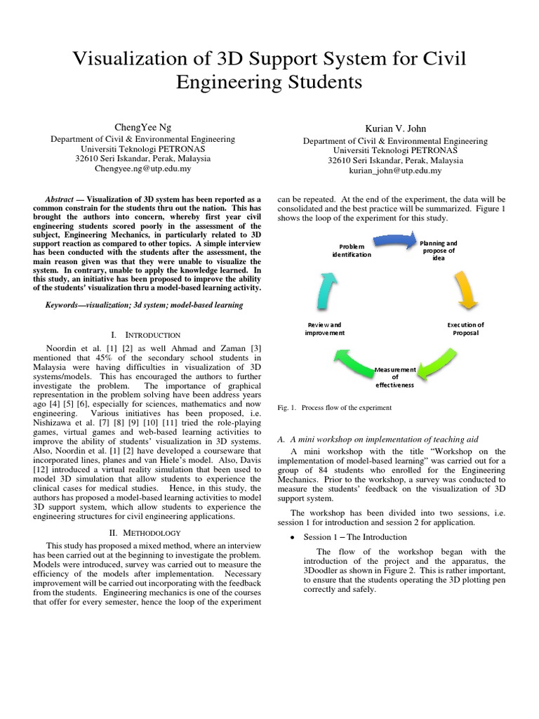 Visualization of 3D Support System For Civil Engineering Students | PDF ...