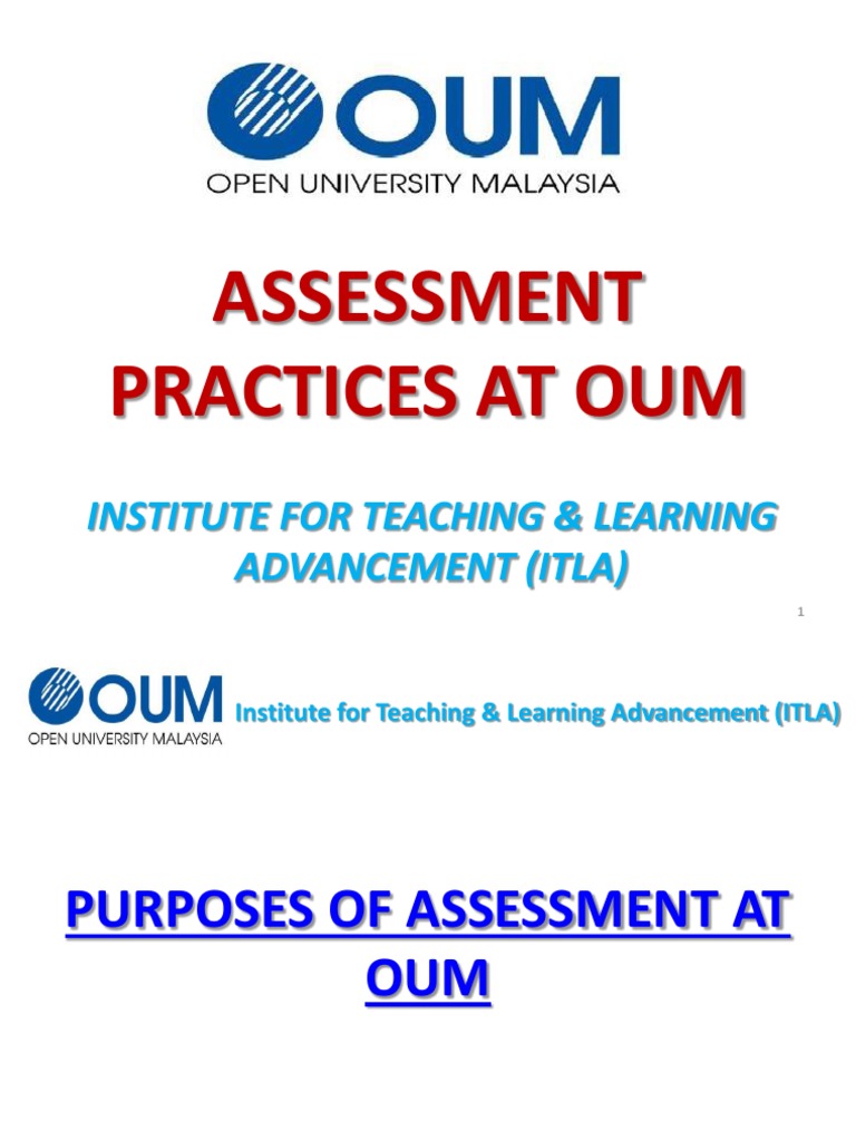 OUM Assessment Practices Overview | PDF | Educational Assessment ...