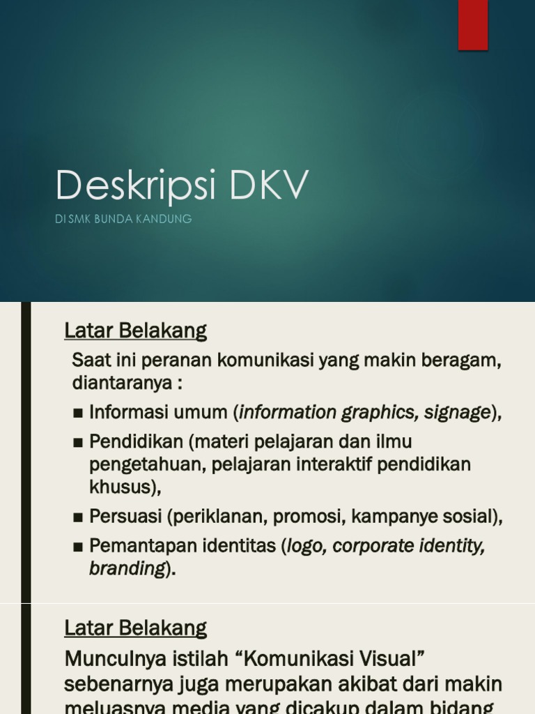 Presentasi Deskripsi DKV | PDF | Seni