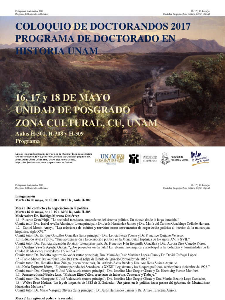 Programa Del Coloquio de Doctorandos 2017 | PDF