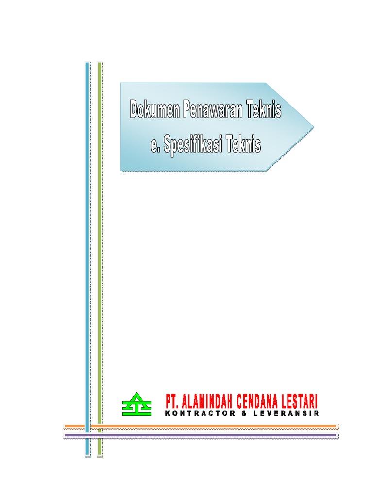 Cover Spesifikasi Teknis | PDF