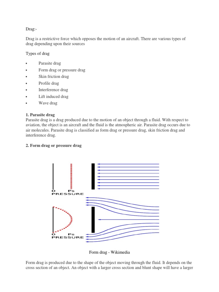 Types of Drag | PDF | Drag (Physics) | Aerodynamics
