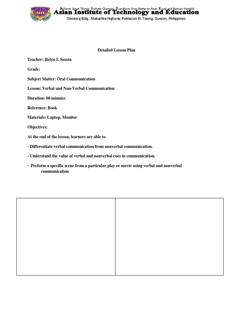 Understanding Verbal and Non-Verbal Communication Through Interactive ...