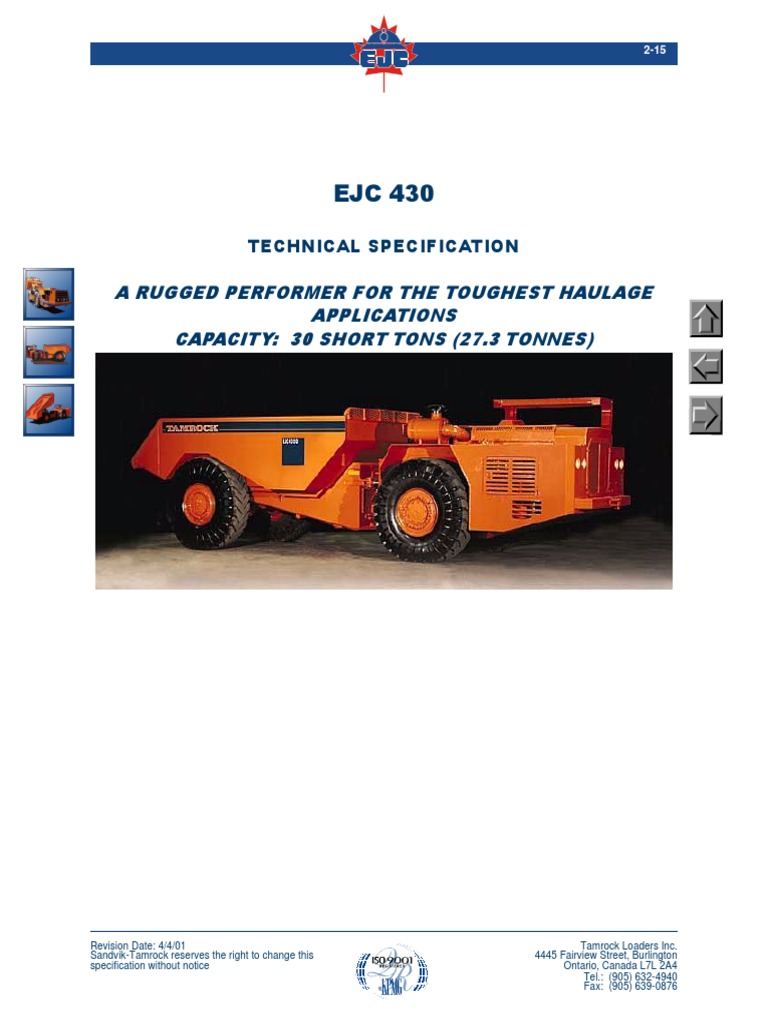 Rugged Haulage Workhorse: Technical Specifications and Performance Details of the Sandvik ...