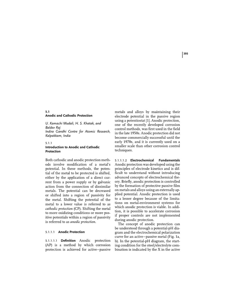 Anodic and Cathodic Protection | PDF | Corrosion | Anode