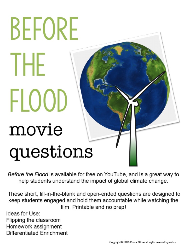 Before The Flood Movie Questions | PDF | Earth | Global Warming