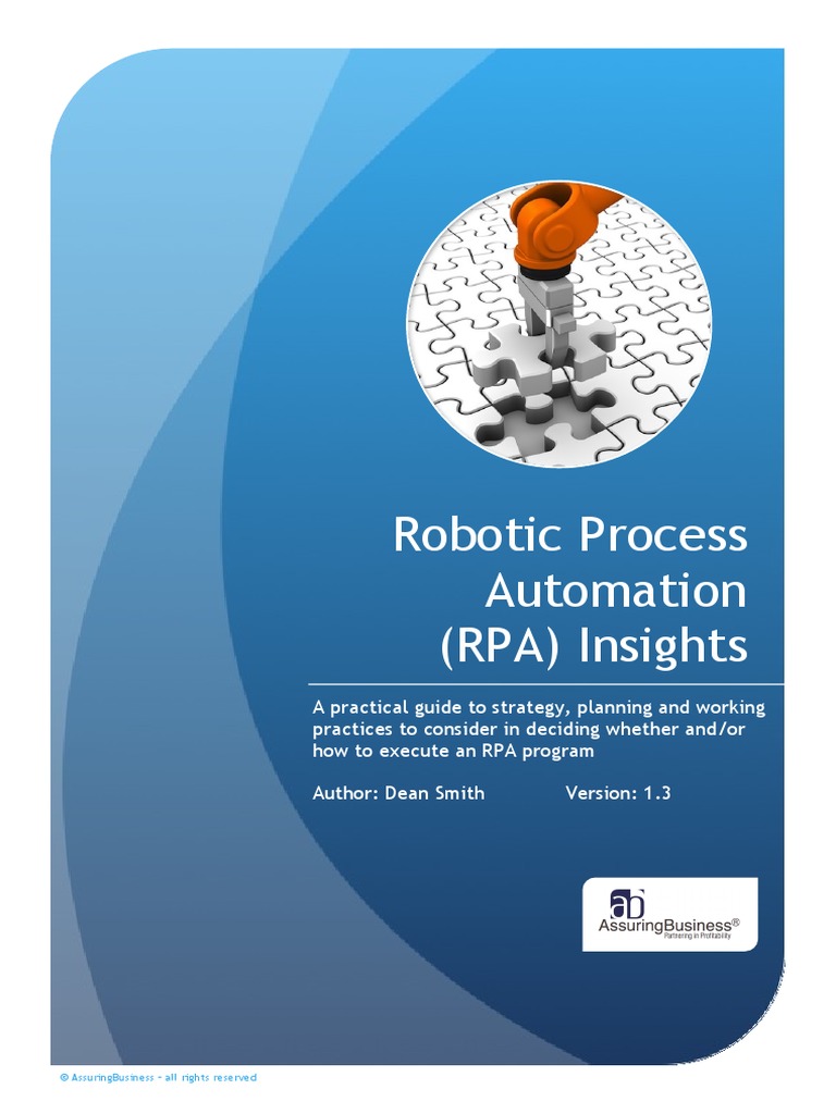 Robotic Process Automation RPA Strategy and Practice v1.3 | PDF ...