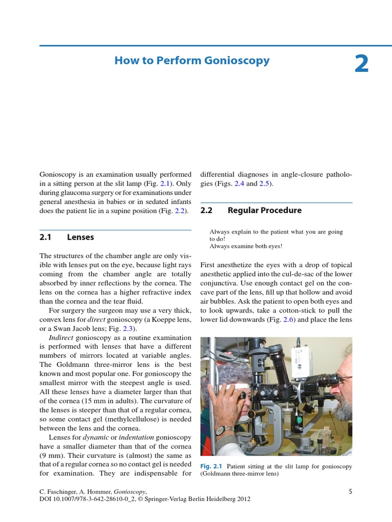 How To Perform Gonioscopy: 2.2 Regular Procedure | Download Free PDF ...