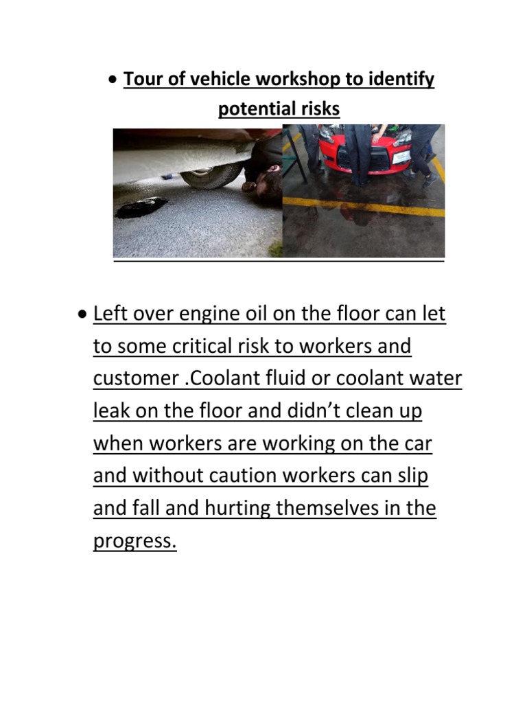 Workshop Safety Risk Assessment | PDF | Business | Technology & Engineering
