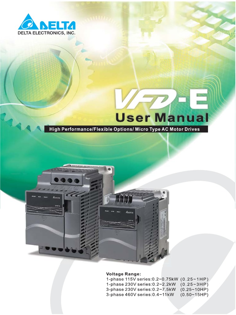 VFD-E Manual en PDF | PDF | Electromagnetic Interference | Alternating Current
