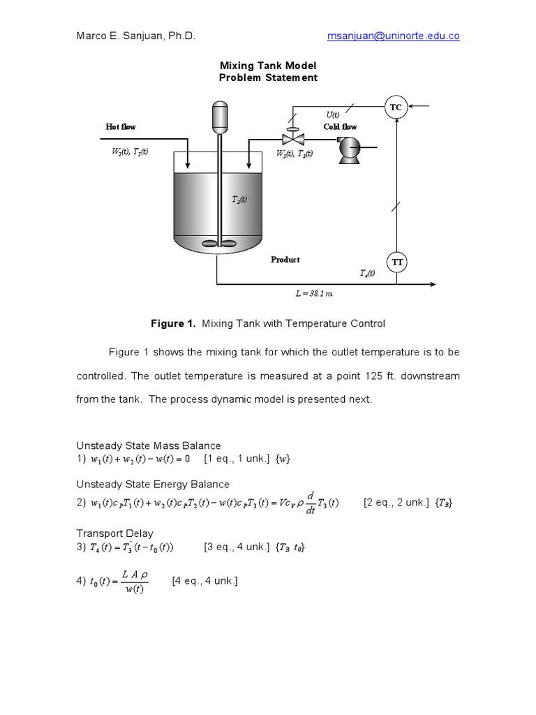 06 Mixing Tank Model | PDF | Building Engineering | Thermodynamics
