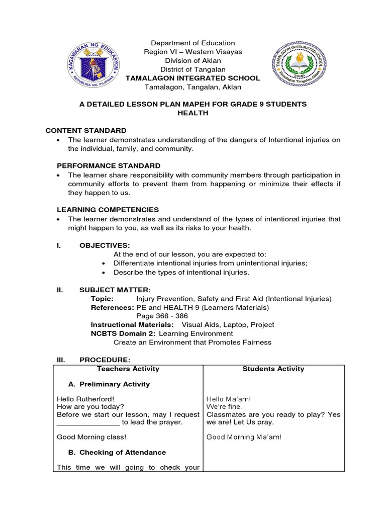 2nd Cot Lesson Plan | PDF | Domestic Violence | Bullying