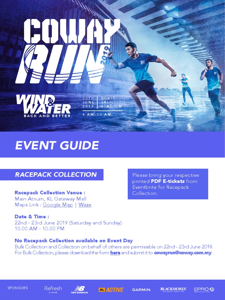 Coway Run 2019 - Event Guide - UPDATED - (190619) | PDF | Nature