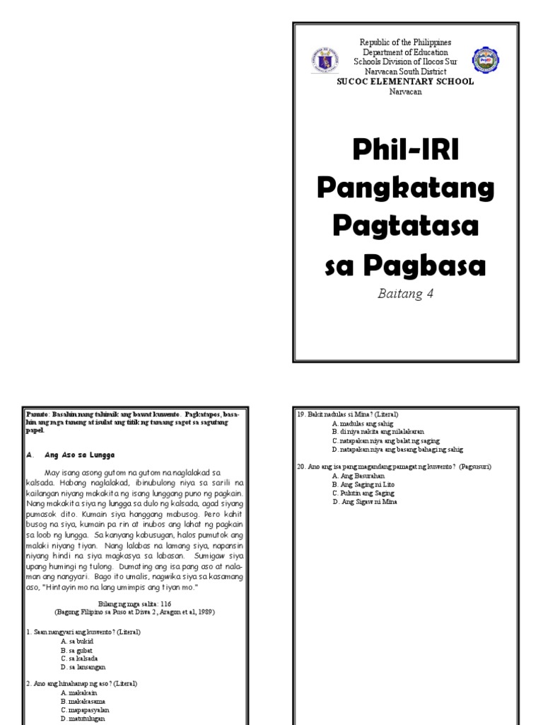 Grade 4 GST Booklet (Filipino) | PDF