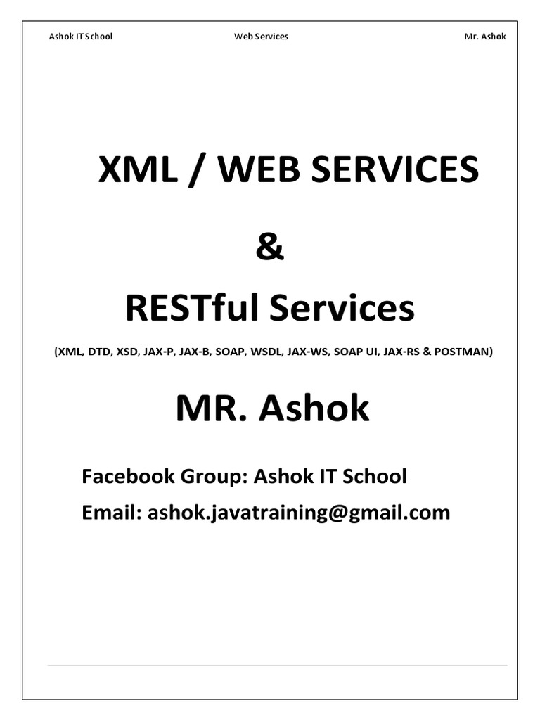 Ashok Webservices Pdf Enterprise Java Beans Common Object Request Broker Architecture