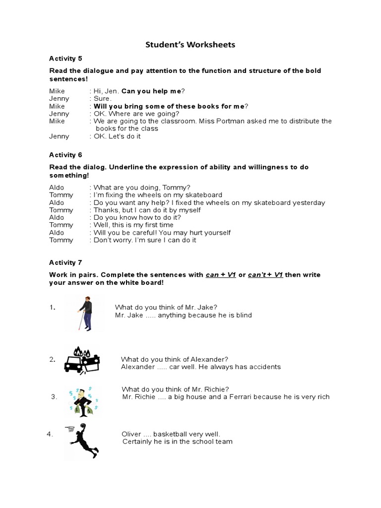 Student's Worksheets | PDF