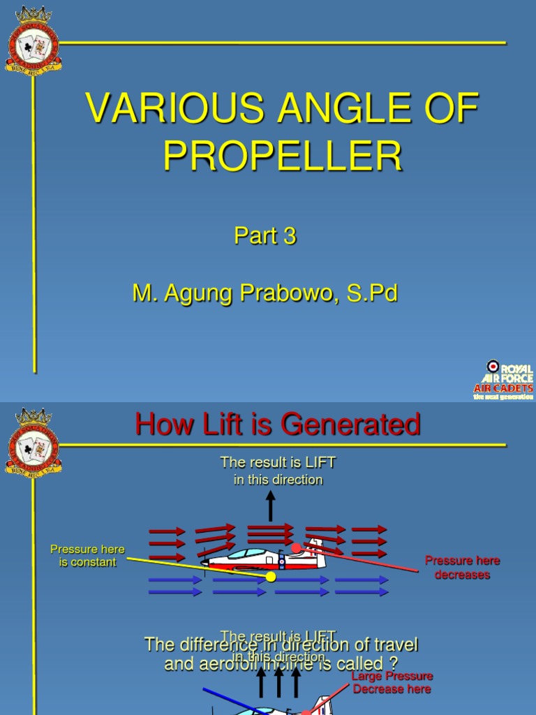 Various Angle Of Propeller: M. Agung Prabowo, S.Pd | Propeller ...