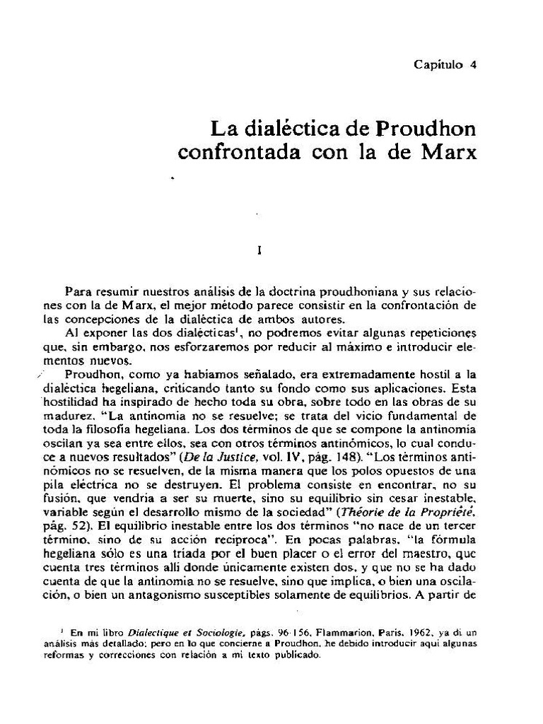 Dialécticas de Proudhon y Marx | PDF | Dialéctico | Karl Marx