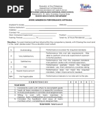 Work Immersion Evaluation Form | PDF | Competence (Human Resources) | Behavioural Sciences