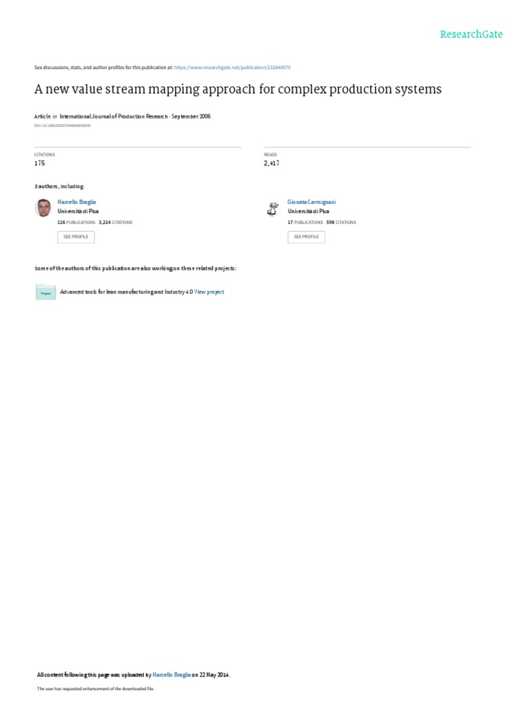 A New Value Stream Mapping Approach For Complex PR PDF | PDF | Lean ...