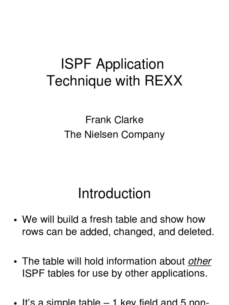 ISPF Table Example | PDF | Computer Engineering | Computer Programming