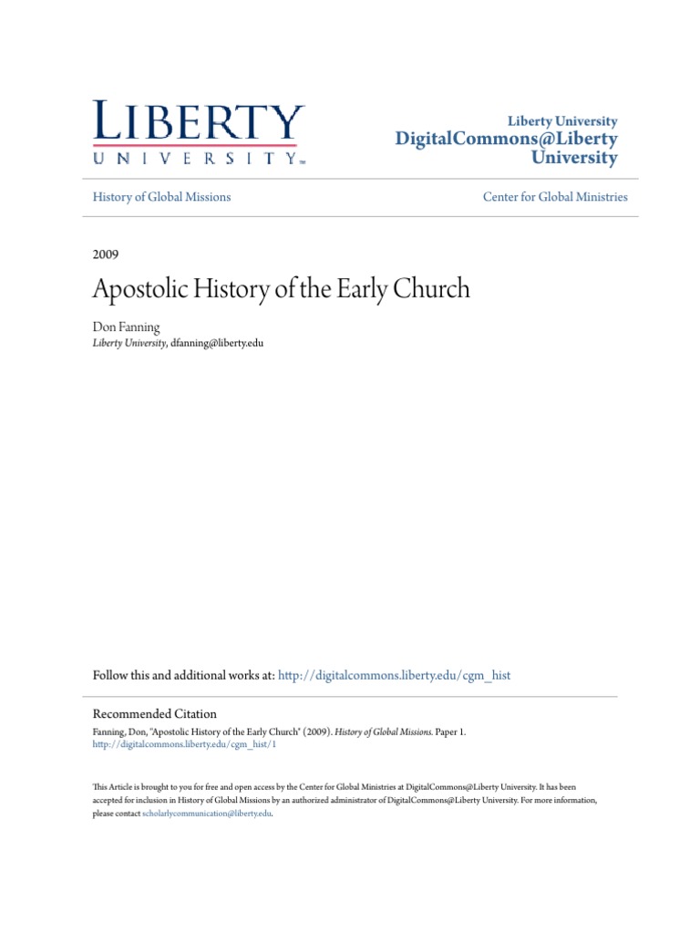 Apostolic History of The Early Church PDF | PDF | Paul The Apostle ...