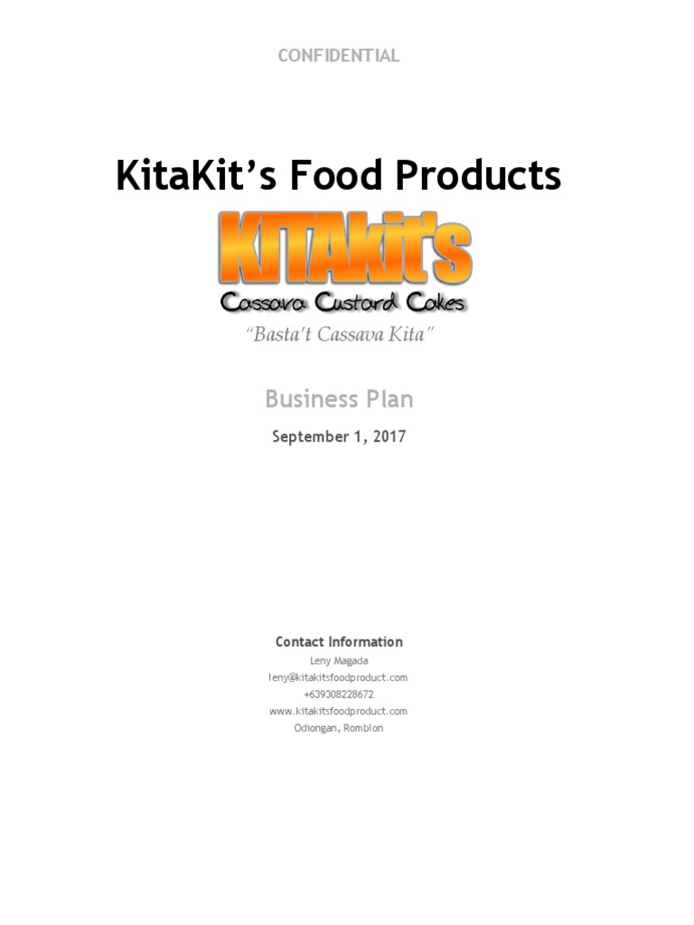 Business Plan - KitaKit's Food Products | PDF | Debt | Business