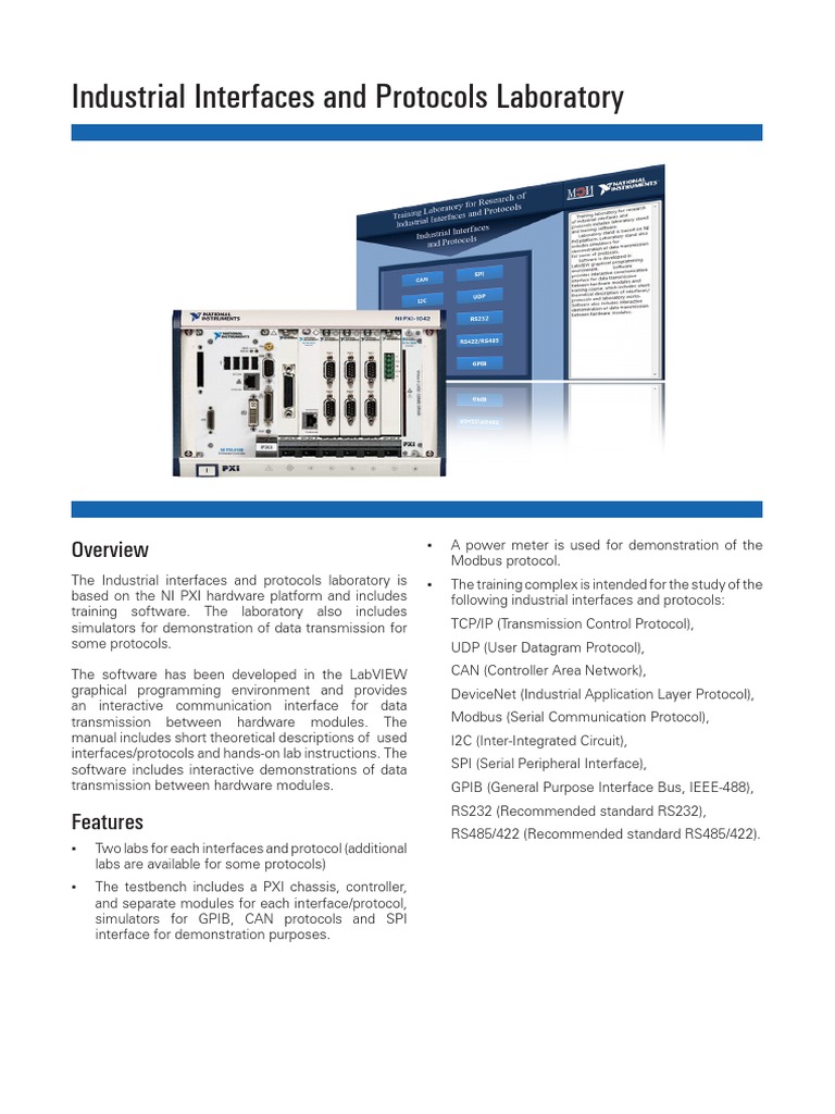 Industrial Interfaces and Protocols Laboratory - en - .v.1.04 | PDF