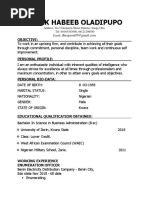 Olatunbosun Bunmi Dorcas: Career Objective | PDF | Nigeria | Cognition