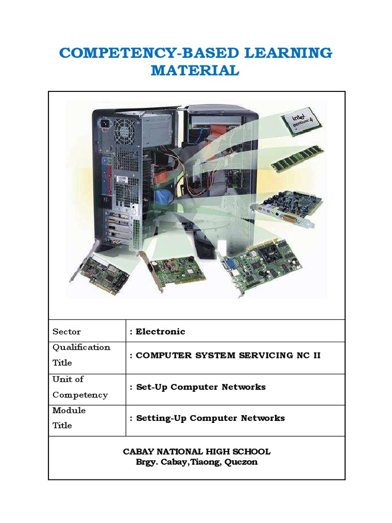 Competency-Based Learning Material: Sector Qualification Title Unit of Competency Title | PDF ...