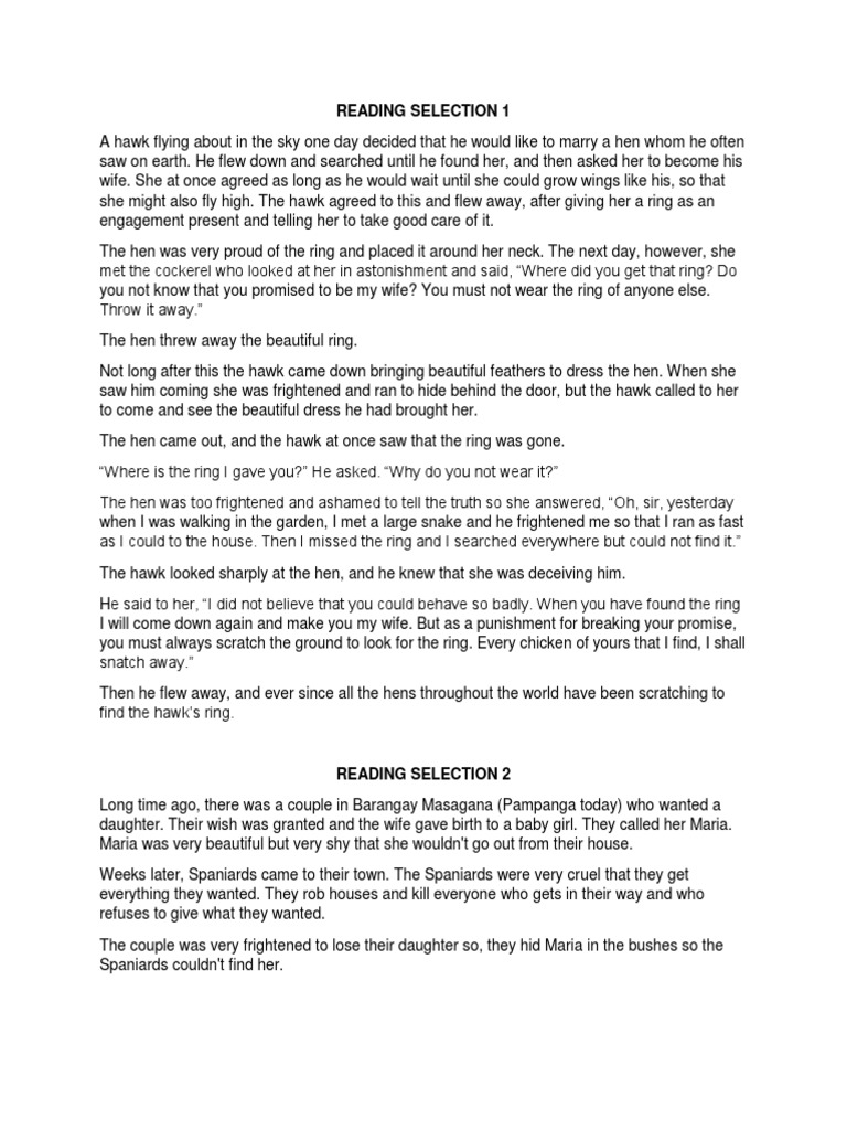 Reading Selection 1 | PDF