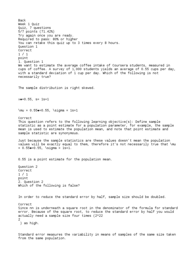 Baysain Method Quiz 2 | PDF | Standard Error | Confidence Interval