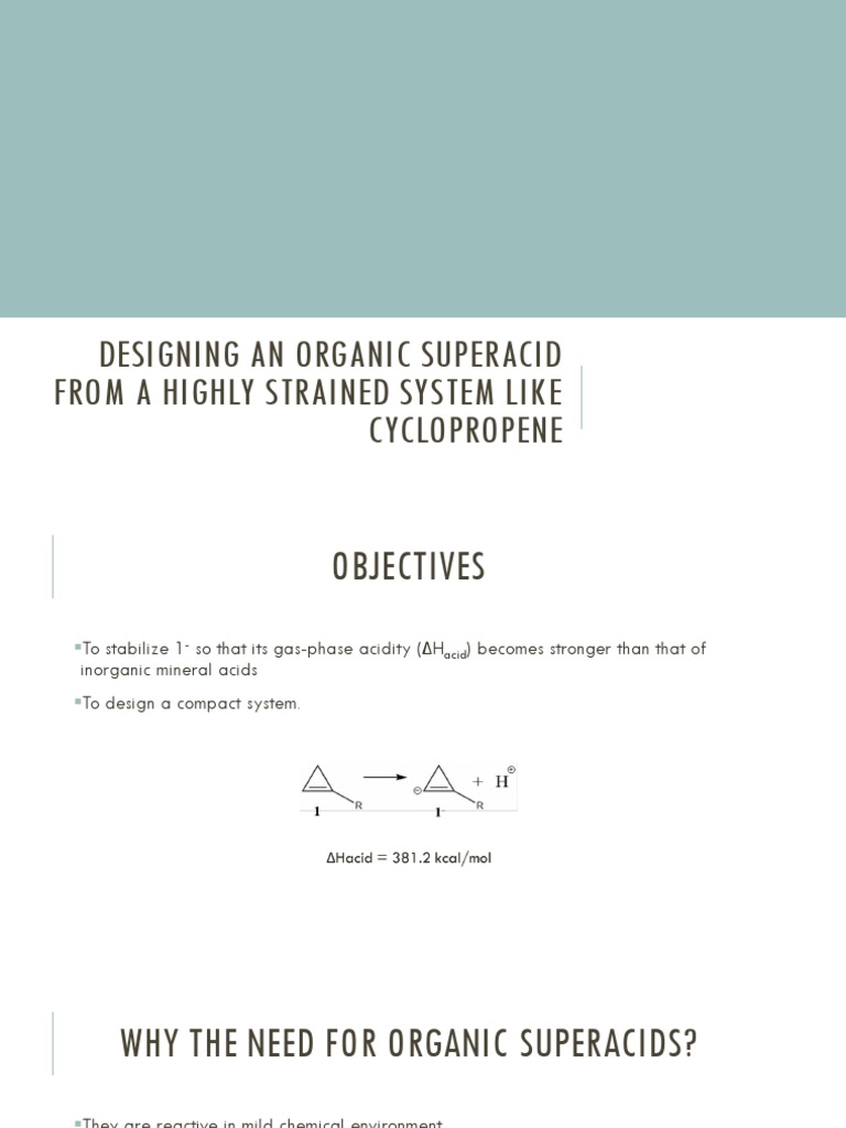 Designing Organic Superacids | PDF | Molecules | Molecular Orbital