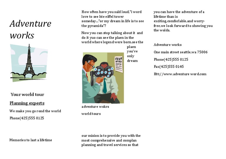 Adventure Works: Your World Tour Planning Experts | PDF