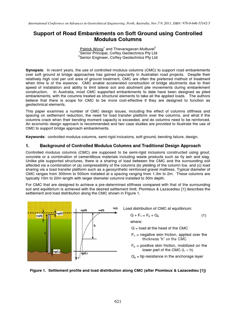 Support Pile Embankment | PDF | Deep Foundation | Column