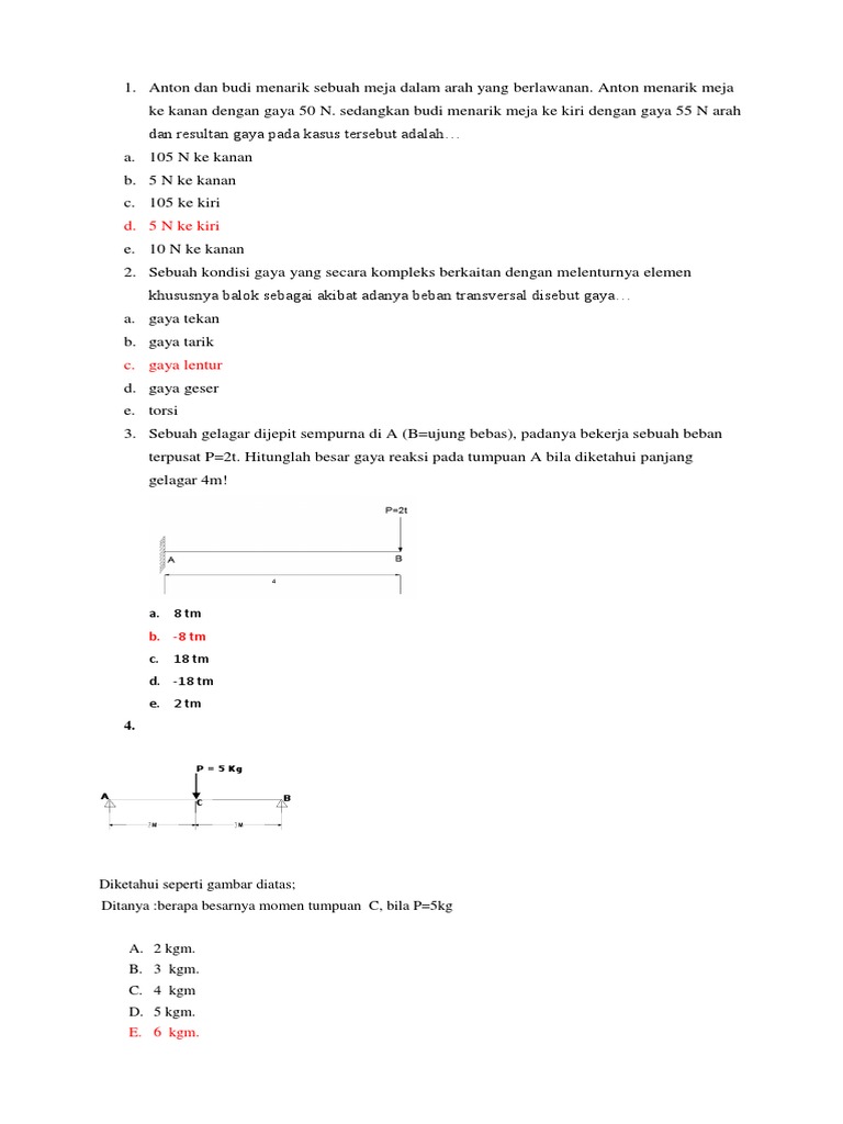 Soal-Soal Mektek Gamtek TPT | PDF