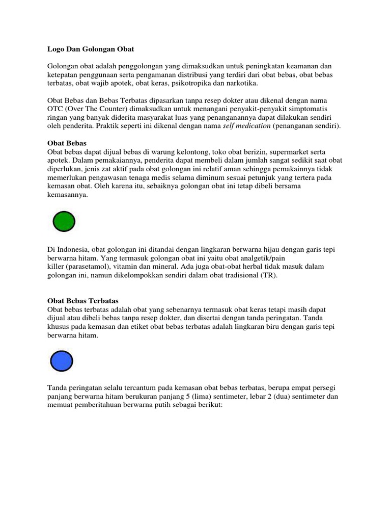 Logo Dan Golongan Obat | PDF